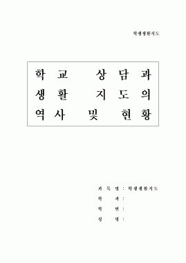 학교상담과 생활지도의 역사와 현황-1페이지