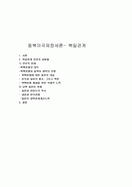 동북아국제정세론- 북일관계-1페이지