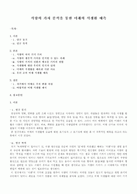 식량의 가치 분석을 통한 미래 식생활 예측-1페이지