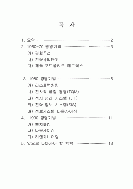 경영혁신 기법 총정리-1페이지