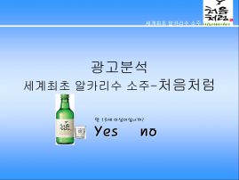 (처음처럼)소주광고전략 분석-1페이지