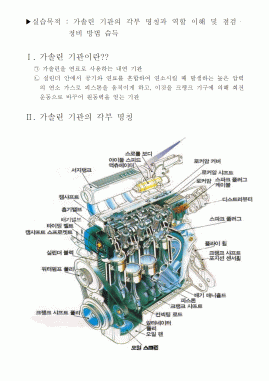 가솔린 기관의 각부 명칭과 역할 이해 및 점검 정비 방법-1페이지