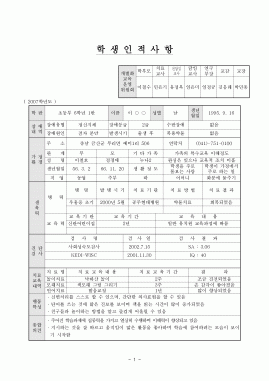 개별화 교육 계획-1페이지