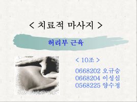 치료적 마사지(허리부 근육의 기시 정지 작용 신경지배 및 혈관공급)-1페이지