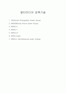 멀티미디어 압축기술-1페이지