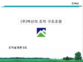 (주)벽산의 조직구조조정-1페이지