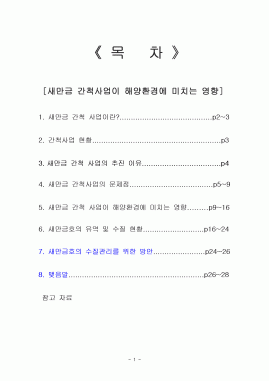 새만금 간척사업이 해양환경에 미치는 영향-1페이지