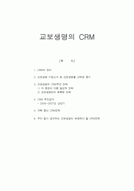 [사회과학] 교보생명의 CRM-1페이지