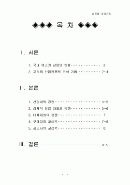 위스키시장의 산업구조분석-1페이지