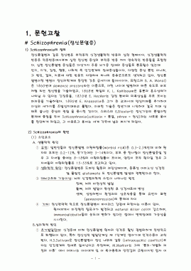 정신분열병 케이스 스터디 스키조 케이스스터디 스키조 케이스스터디 정신과 케이스 정신분열병-1페이지