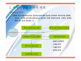 사업계획서의 사업타당성 분석-1페이지