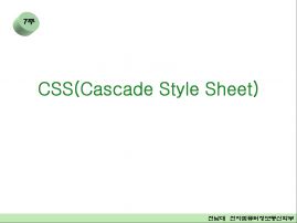 Cascade Style Sheet-1페이지