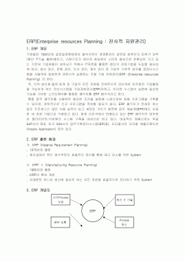 전사적 자원관리(ERP) 에 관한 요약보고서-1페이지