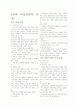 모성간호학I 1장~19장 요약정리-1페이지