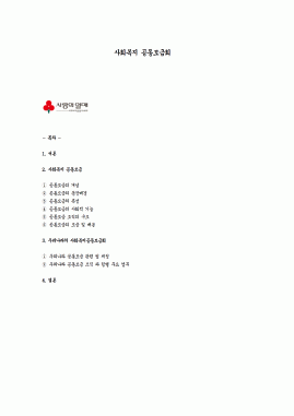 사회복지 공동모금에 대한 분석 레포트-1페이지