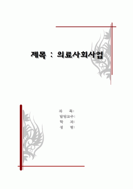 [분석/조사] 2007년 의료사회사업의 의의와 기능, 의료사회사업사의 역할, 전망 레포트-1페이지