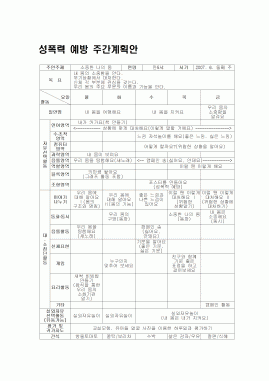 보육원 성폭력 예방 주간계획안 및 일일교육계획안 작성 (성폭력 예방 수업지도안)-1페이지