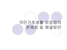 국민기초생활보장법의 문제점및해결방안-1페이지