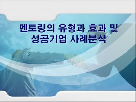 멘토링의 유형과 효과 및 성공기업사례 분석-1페이지