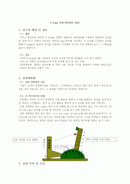 6Sigma 실험(캐터필터 실험)-1페이지