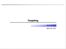 세분시장의 평가를 통한 선정과정 사례-1페이지