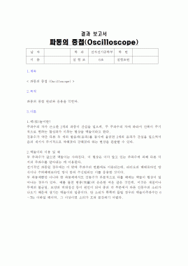 물리결과보고서(파동의 중첩(Oscilloscope))-1페이지