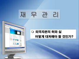 외국자본의 허와 실 어떻게 대처해야 할 것인가?-1페이지