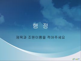 한국의 행정과 정부조직도-1페이지