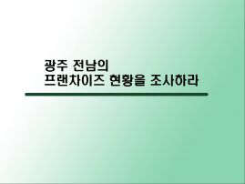 광주 전남의 프랜차이즈 현황 조사-1페이지