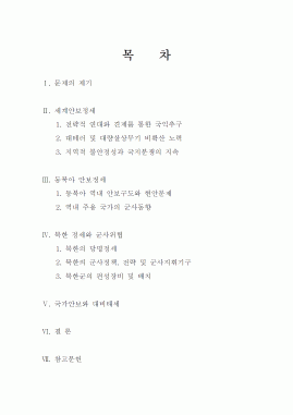 안보정세의 변화와 도전-1페이지