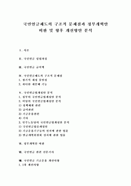 [국민연금][국민연금제도][국민연금개혁]국민연금 성립과정, 국민연금 급여액, 국민연금제도의 구조적 문제점, 국민연금법개정안, 정부개혁안 비판, 국민연금 관련 신문기사, 국민연금 기금운용 개선사항 분석-1페이지