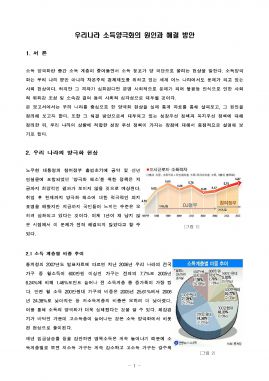 우리나라 소득양극화의 원인과 해결 방안-1페이지