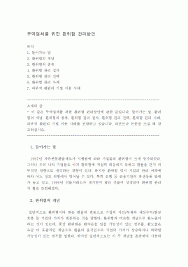 무역업체를 위한 환위험 관리방안-1페이지