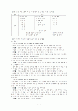 국어과 교육과정해설서 듣기영역 교육내용정리(태도부분 제외)-1페이지