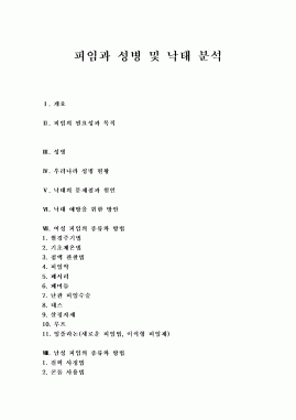 피임 필요성, 피임 목적, 성병, 성병 현황, 낙태(임신중절수술) 문제점, 낙태(임신중절수술) 원인, 낙태(임신중절수술) 예방방안, 여성 피임 종류, 여성 피임 방법, 남성 피임 종류, 남성 피임 방법, 미래 피임법-1페이지