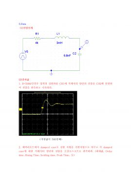 회로 실험 - SPICE 전기회로 해석 결과-1페이지