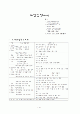 [사회과학] 노인평생교육-1페이지