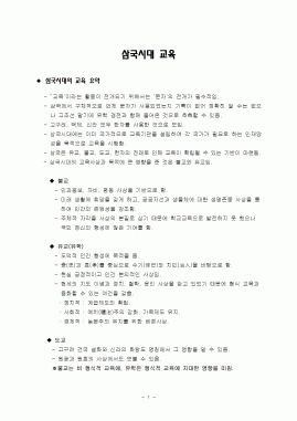 삼국시대의 교육 고구려 교육제도 신라의 교육제도 백제의 교육제도 삼국시대의 교육 사상가-1페이지