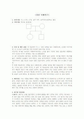 상담사례에 대하여 작성한 레포트 입니다.-1페이지