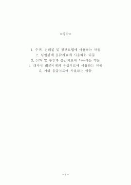 응급약물정리-1페이지