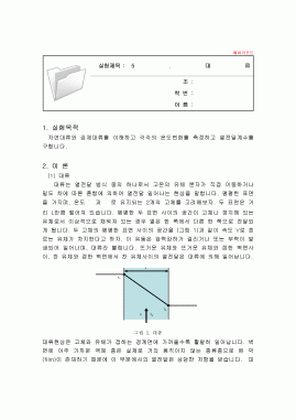 [공학/컴퓨터/통신] 화학공학실험_대류_A+ report-1페이지