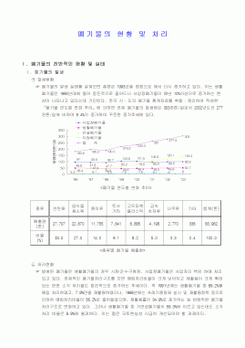 폐기물의 현황 및 처리-1페이지