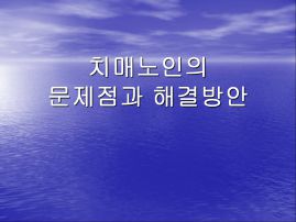 치매노인의 문제점과 해결방안-1페이지