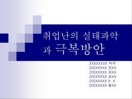 [발표자료] 취업난의 실태파악과 극복방안-1페이지