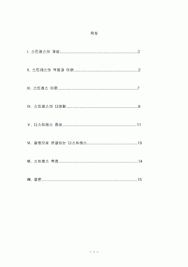 스트레스 개념과 유형 및 측정,대처방법-1페이지