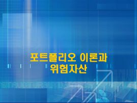 포트폴리오이론과위험자산에 관하여-1페이지