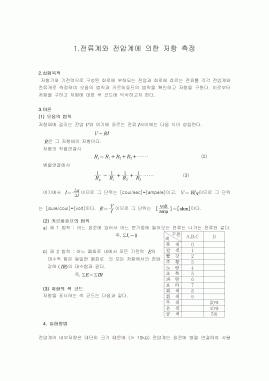 전류계와 전압계에 의한 저항 측정-1페이지