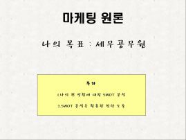 [사회과학] 나의 현 상황에 대한 SWOT 분석-1페이지