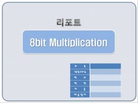 8Bit ALU 곱셈(Mul)연산순서 슬라이드쇼-1페이지