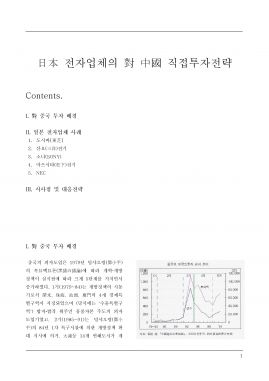 日本 전자업체의 對 中國 직접투자전략-1페이지